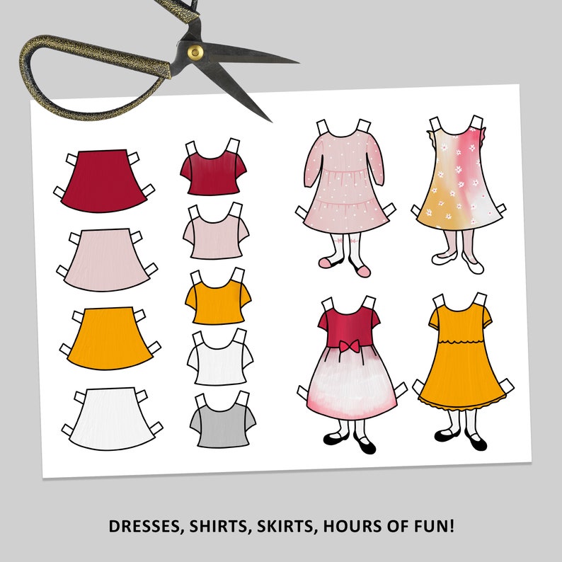 Paper Dolls | Toddler Girls | Printable | Modest | Paper Cut-out - Etsy