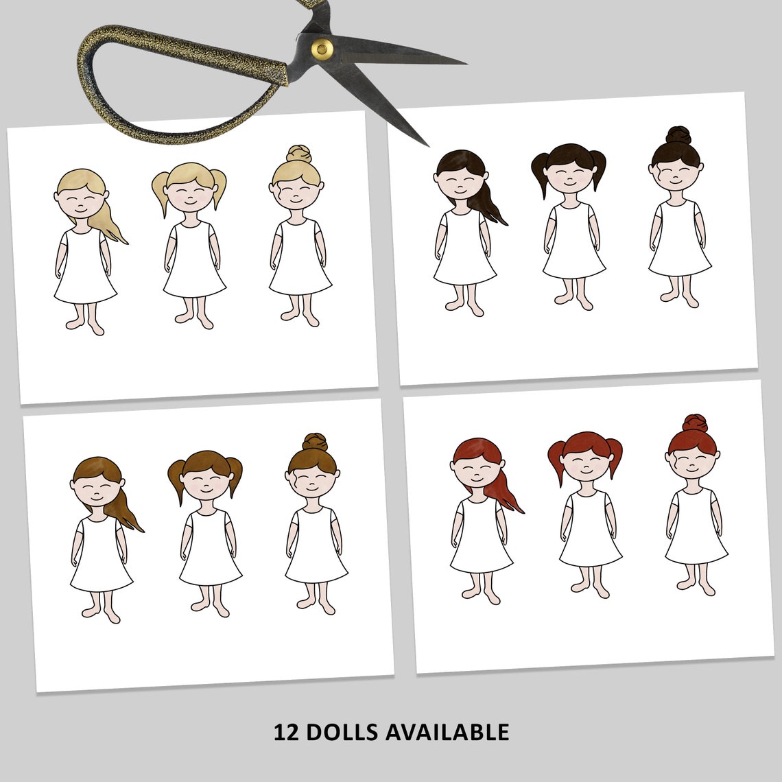 Paper Dolls | Toddler Girls | Printable | Modest | Paper Cut-out - Etsy