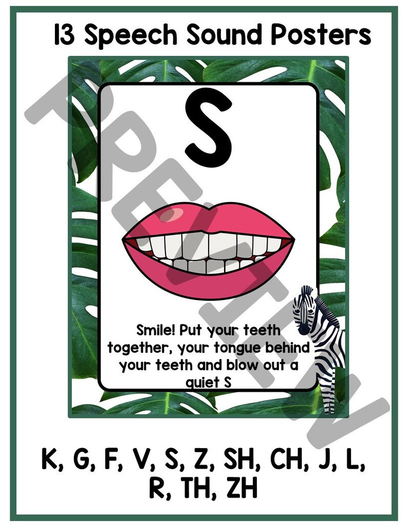 Speech Therapy Room Decor | Jungle Animals - Etsy