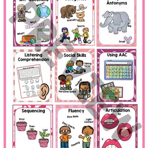Speech Therapy Functional Room Decor Posters - Girly Y2K Themed - Etsy
