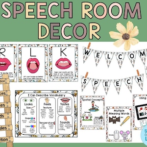 Speech Therapy Room Decor Flower Garden - Etsy