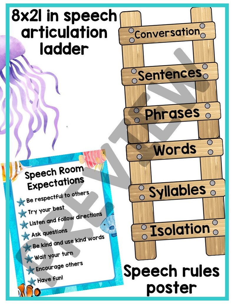 Speech Therapy Room Decor | Ocean Theme Under the Sea - Etsy