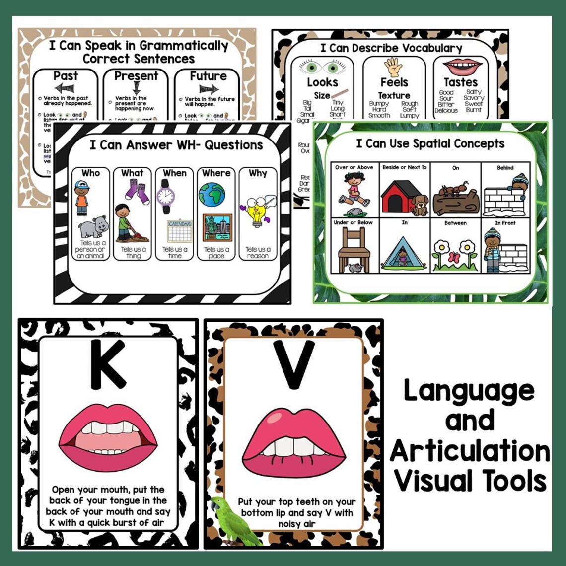 Speech Therapy Room Decor Jungle Animals - Etsy