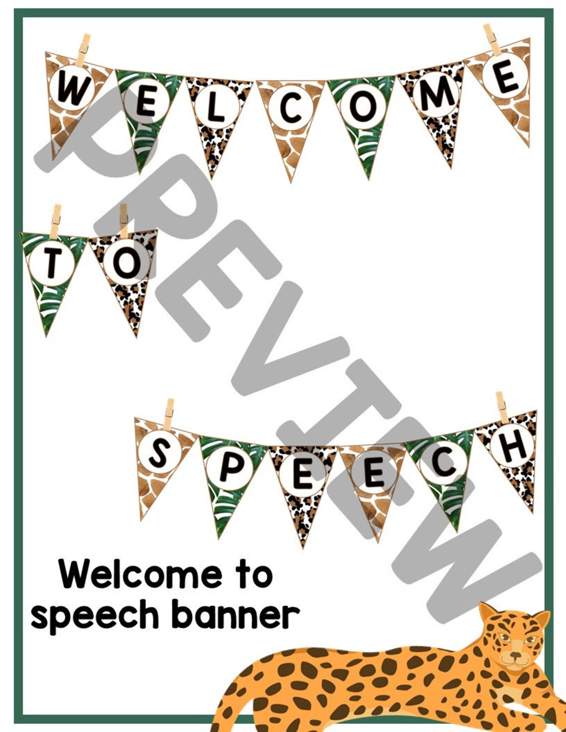 Speech Therapy Room Decor Jungle Animals - Etsy