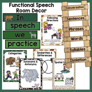 Speech Therapy Room Decor | Jungle Animals - Etsy