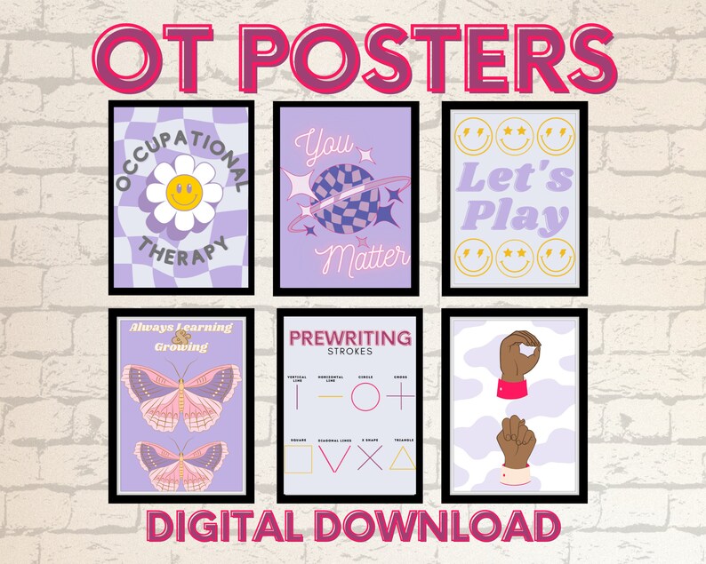 Occupational Therapy Room Posters Girly Wall Decor - Etsy