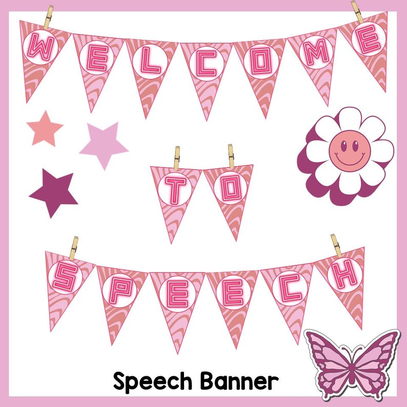 Speech Therapy Room Decor – Language & Articulation Posters | Pink ...