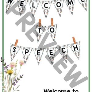 Speech Therapy Room Decor | Flower Garden - Etsy