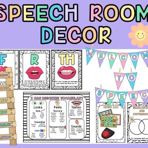 Speech Therapy Room Decor | Groovy Retro Pastels - Etsy