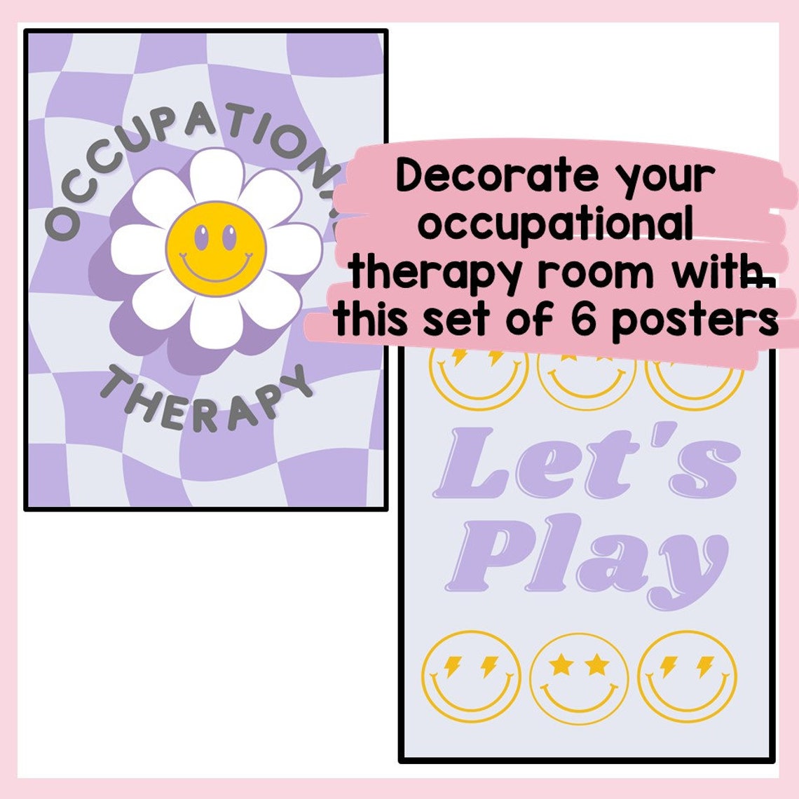 Occupational Therapy Room Posters | Girly Wall Decor - Etsy