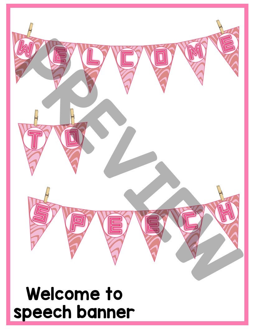 Speech Therapy Room Decor – Language & Articulation Posters | Pink ...