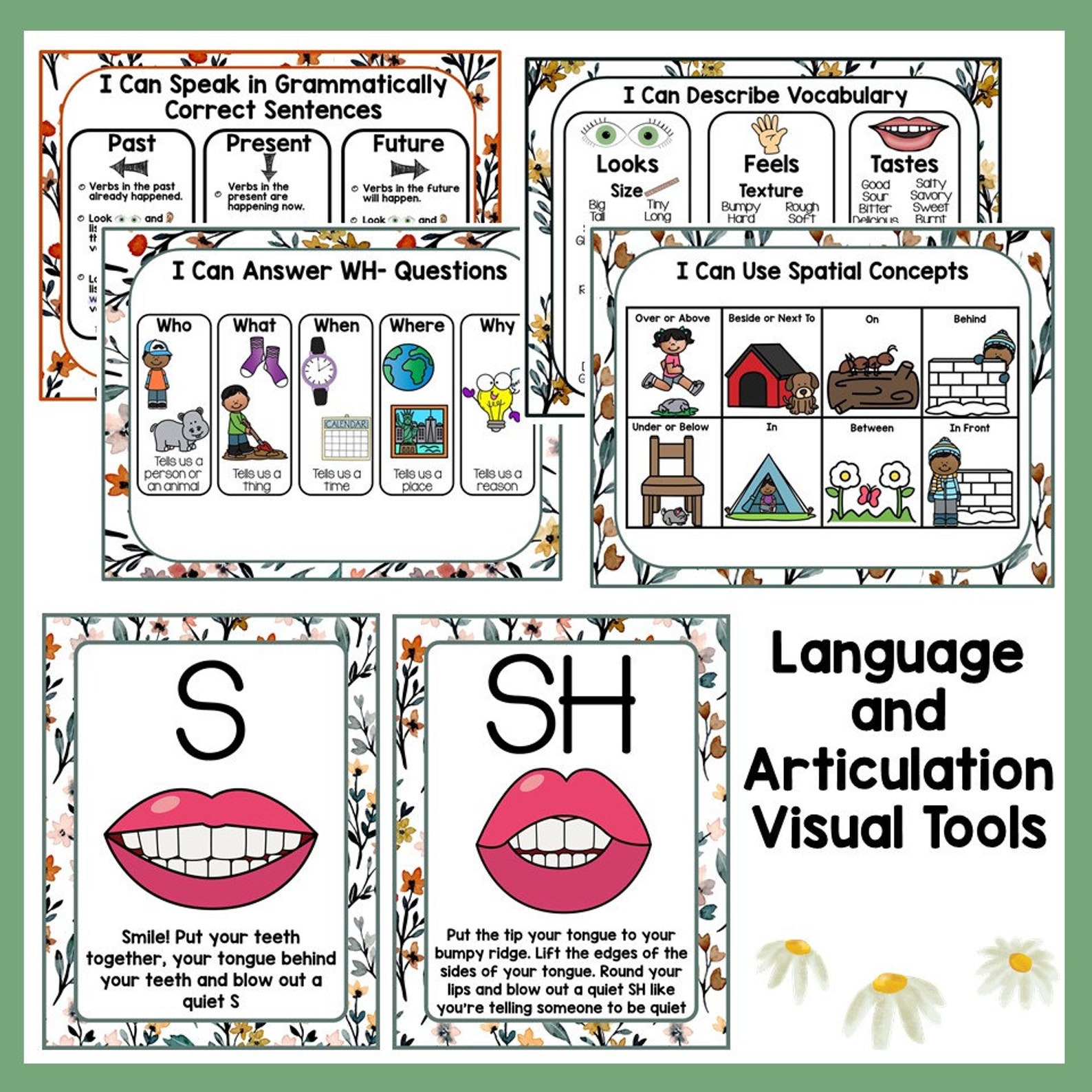 Speech Therapy Room Decor | Flower Garden - Etsy