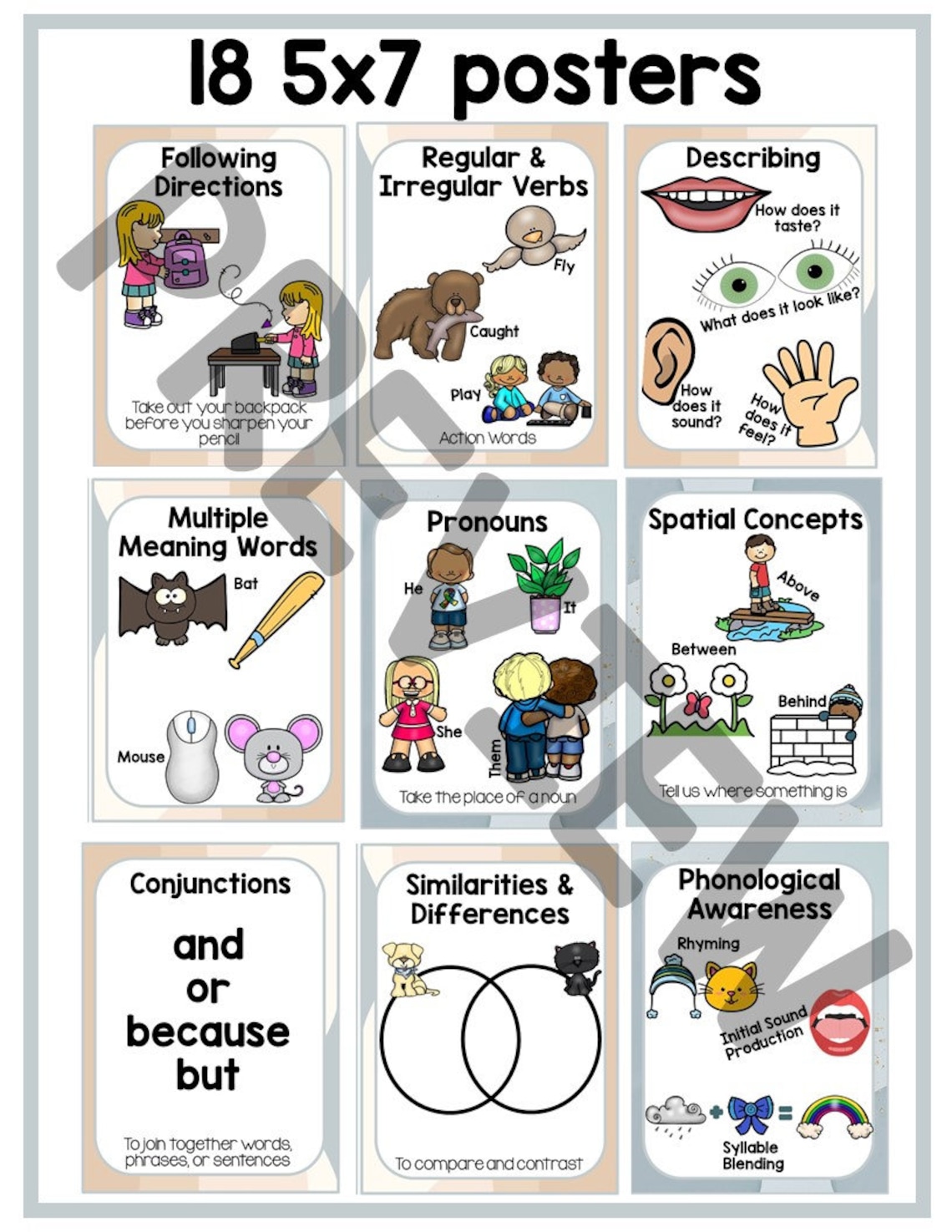 Speech Therapy Room Decor / Bulletin Board Decorations Muted - Etsy