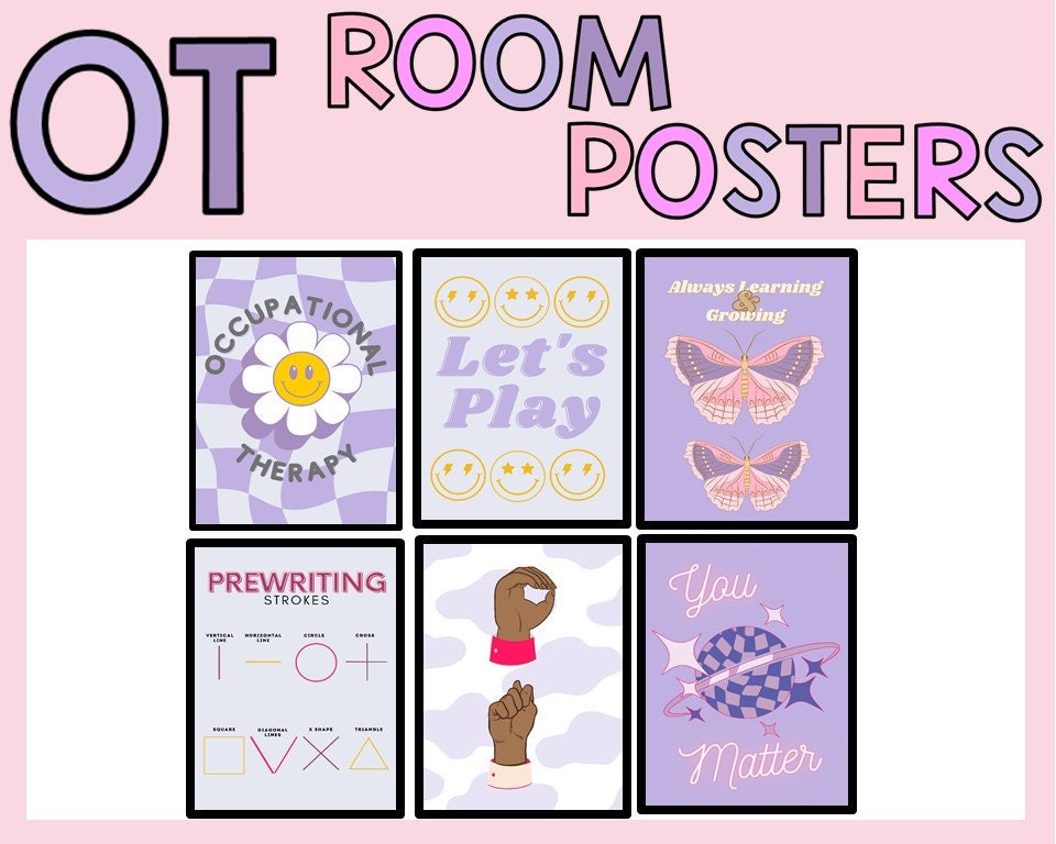 Occupational Therapy Room Posters | Girly Wall Decor - Etsy