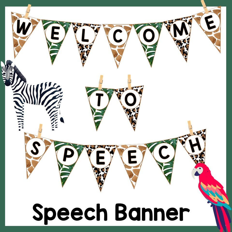 Speech Therapy Room Decor | Jungle Animals - Etsy