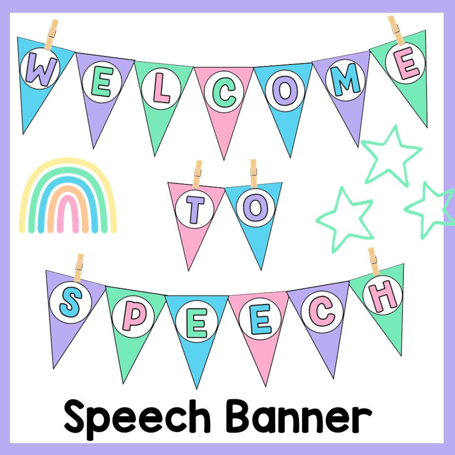 Speech Therapy Room Decor | Groovy Retro Pastels - Etsy