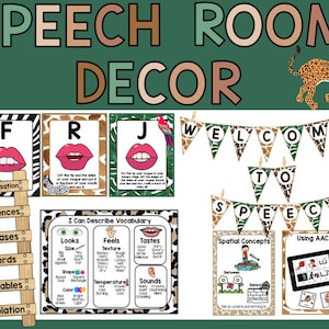Speech Therapy Room Decor Language & Articulation Posters | Safari ...