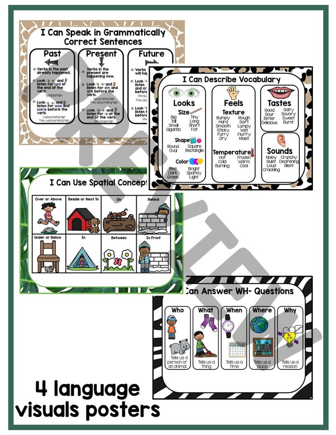 Speech Therapy Room Decor Jungle Animals - Etsy