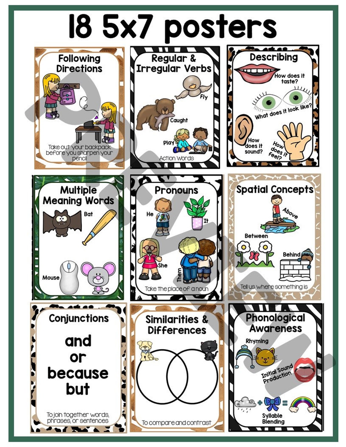 Speech Therapy Room Decor Jungle Animals - Etsy