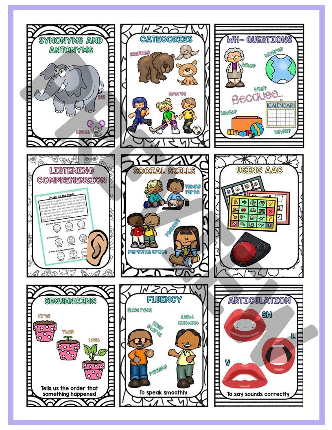 Speech Therapy Room Decor | Groovy Retro Pastels - Etsy