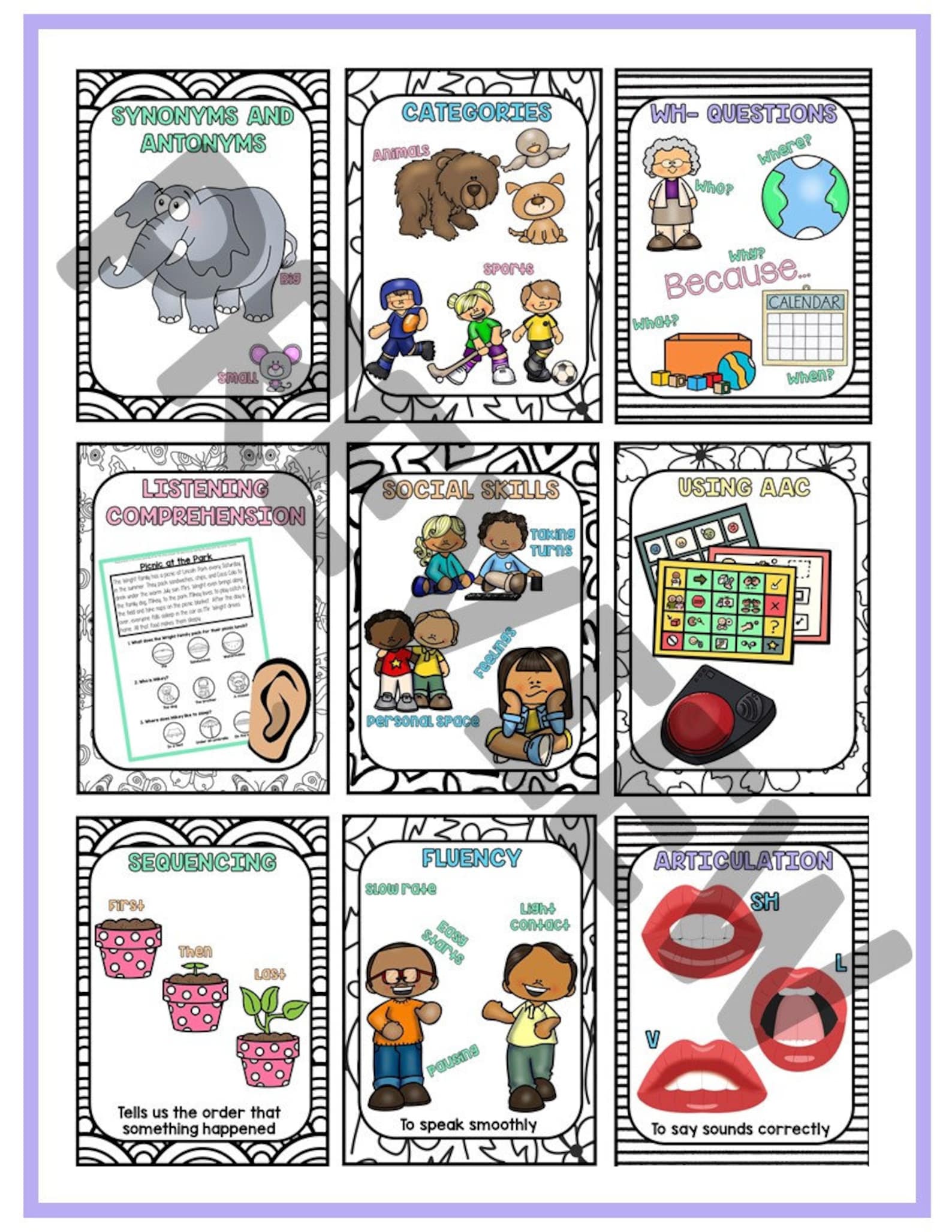 Speech Therapy Room Decor | Groovy Retro Pastels - Etsy