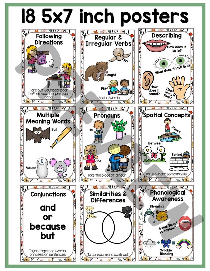 Speech Therapy Room Decor | Flower Garden - Etsy