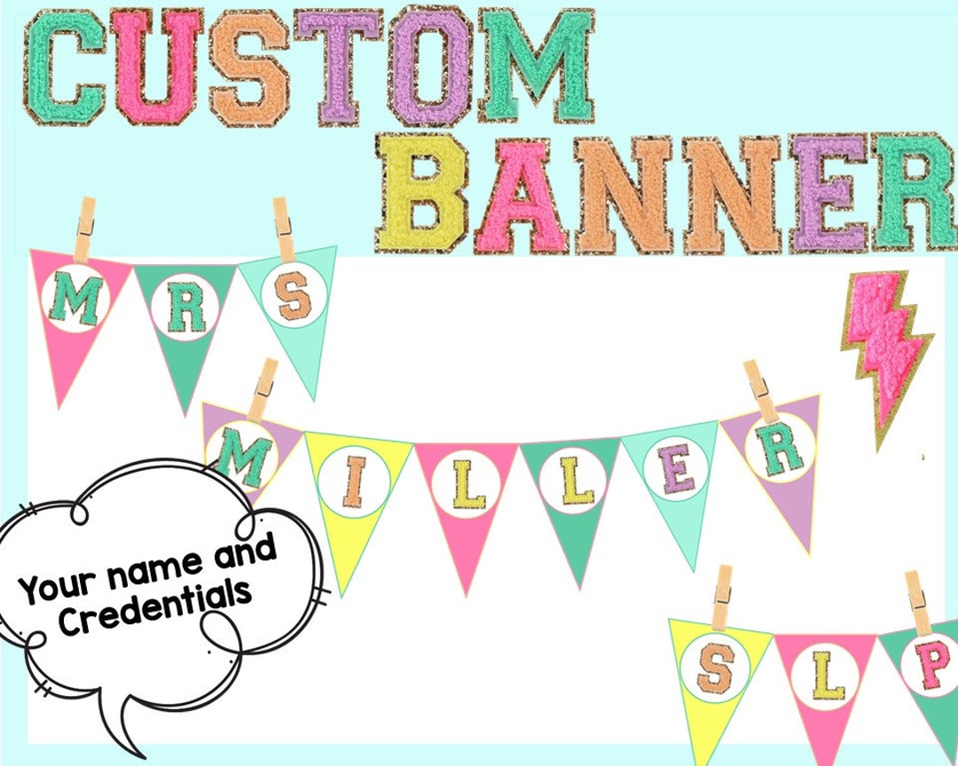 Custom Name Banner | Classroom or Office Decor - Etsy