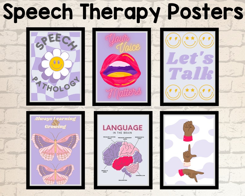 Speech Therapy Room Posters | Girly Wall Decor - Etsy