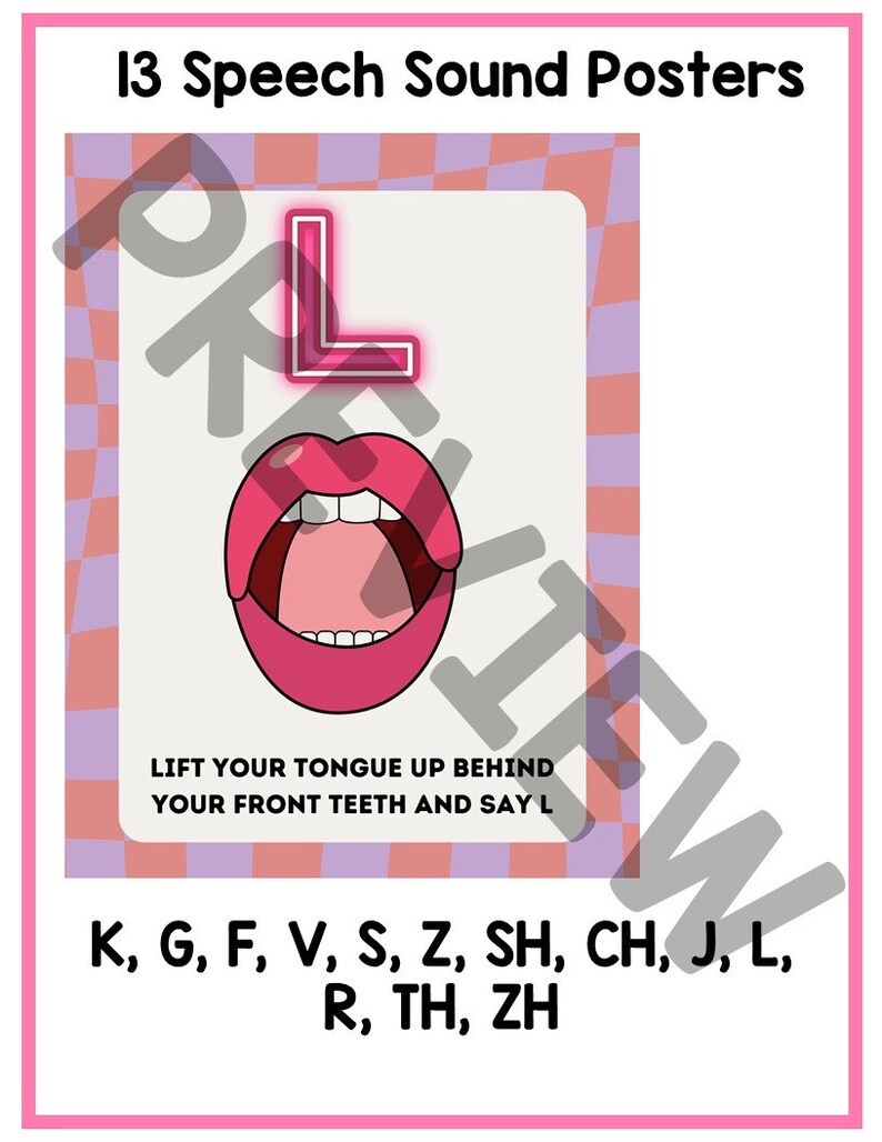 Speech Therapy Functional Room Decor Posters - Girly Y2K Themed - Etsy