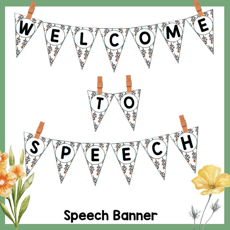 Speech Therapy Room Decor | Flower Garden - Etsy