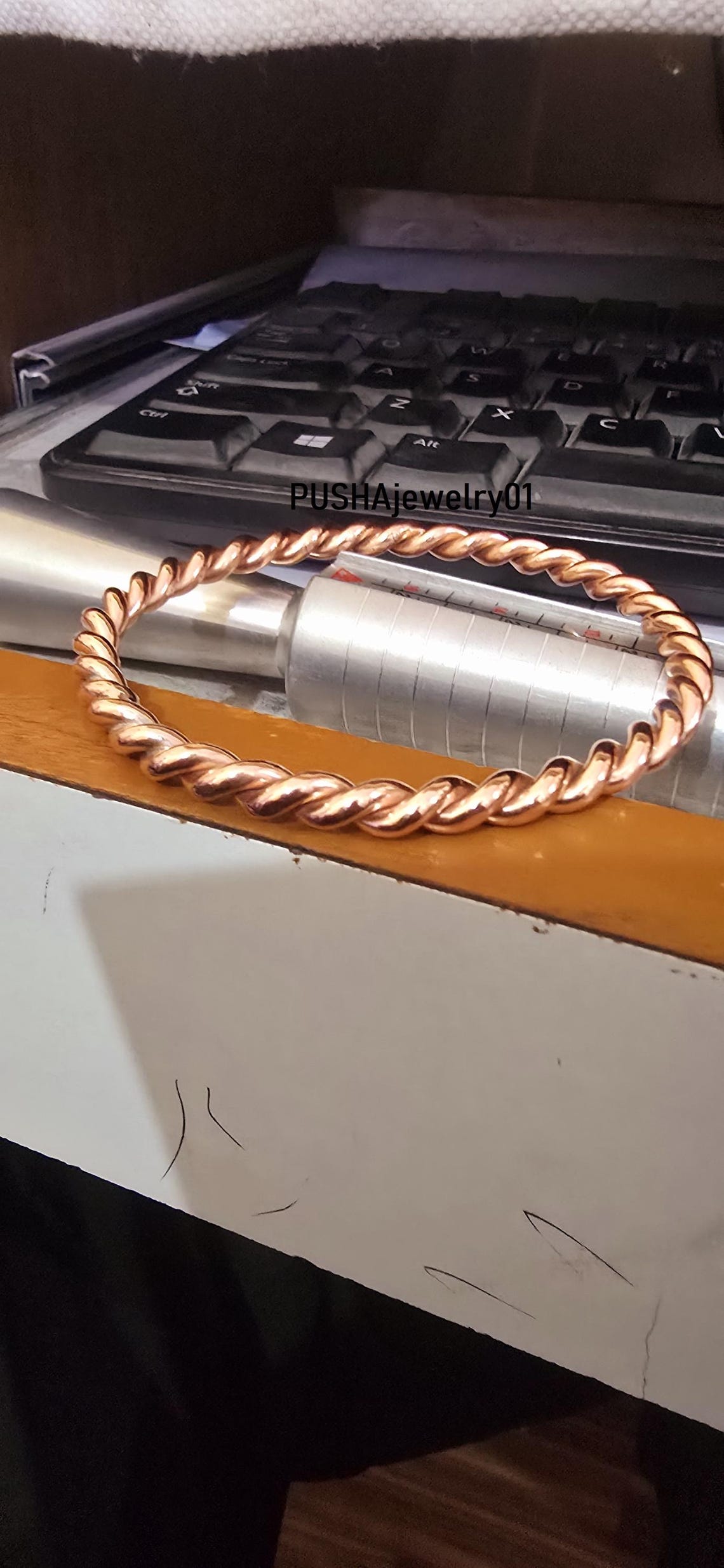 Tensor Copper Bracelet ,copper Stacking Twisted Bangle, Spiral Copper ...