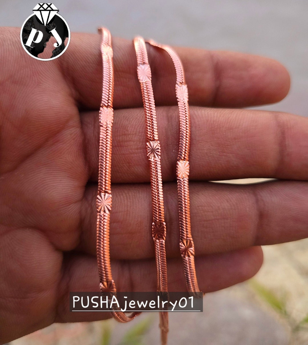 Copper Chain Necklace, Pure Copper Link Chain, Copper Jewelry Chain ...