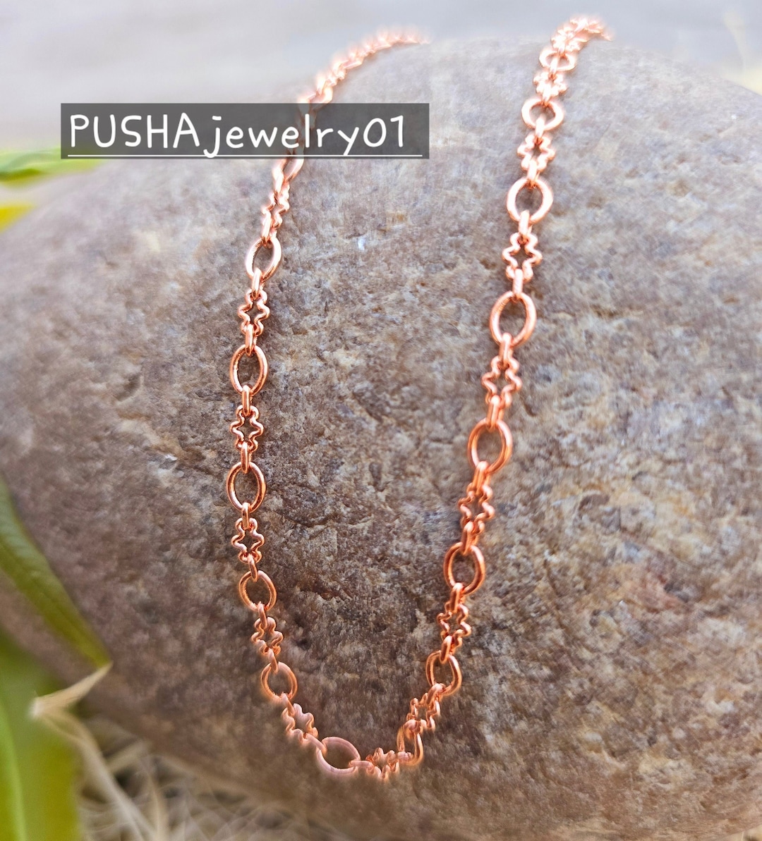 Copper Chain Necklace, Pure Copper Link Chain, Copper Jewelry Chain ...