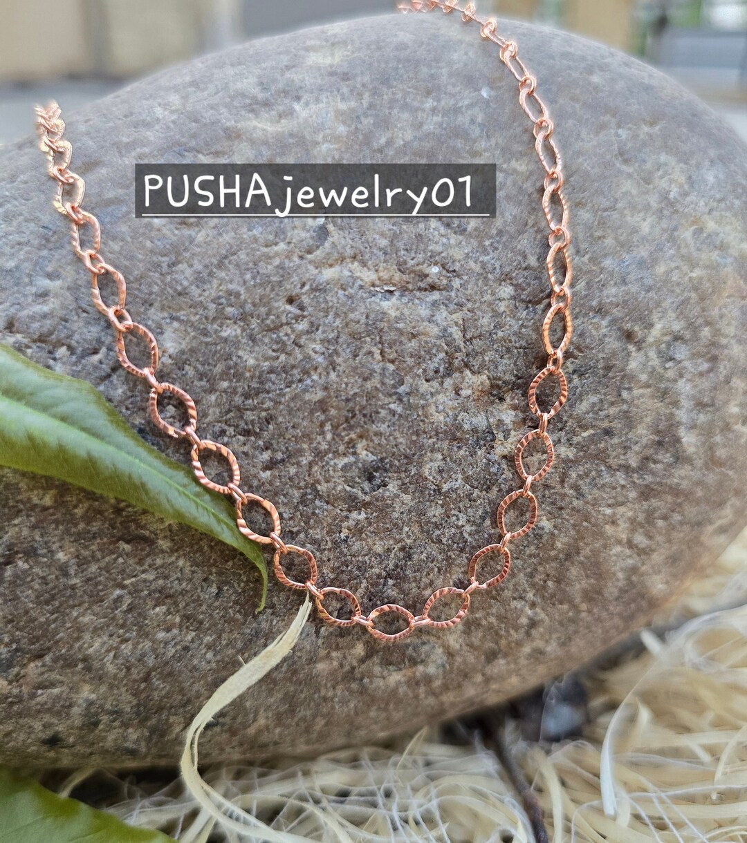 Copper Chain Necklace, Pure Copper Link Chain, Copper Jewelry Chain ...