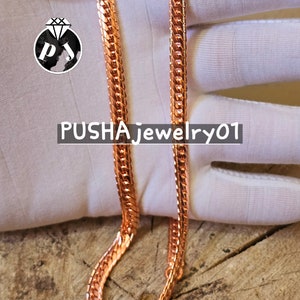 100% Heavy Antiqued Copper Chain Necklace Handmade Pure Copper Chain ...