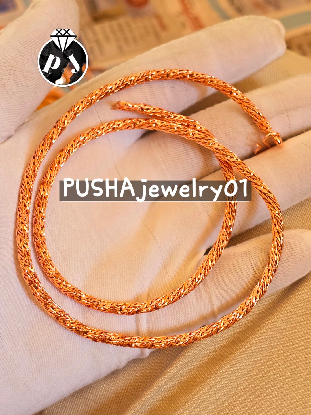 100% Heavy Top Antiqued Copper Snake Chain Necklace Handmade Pure ...