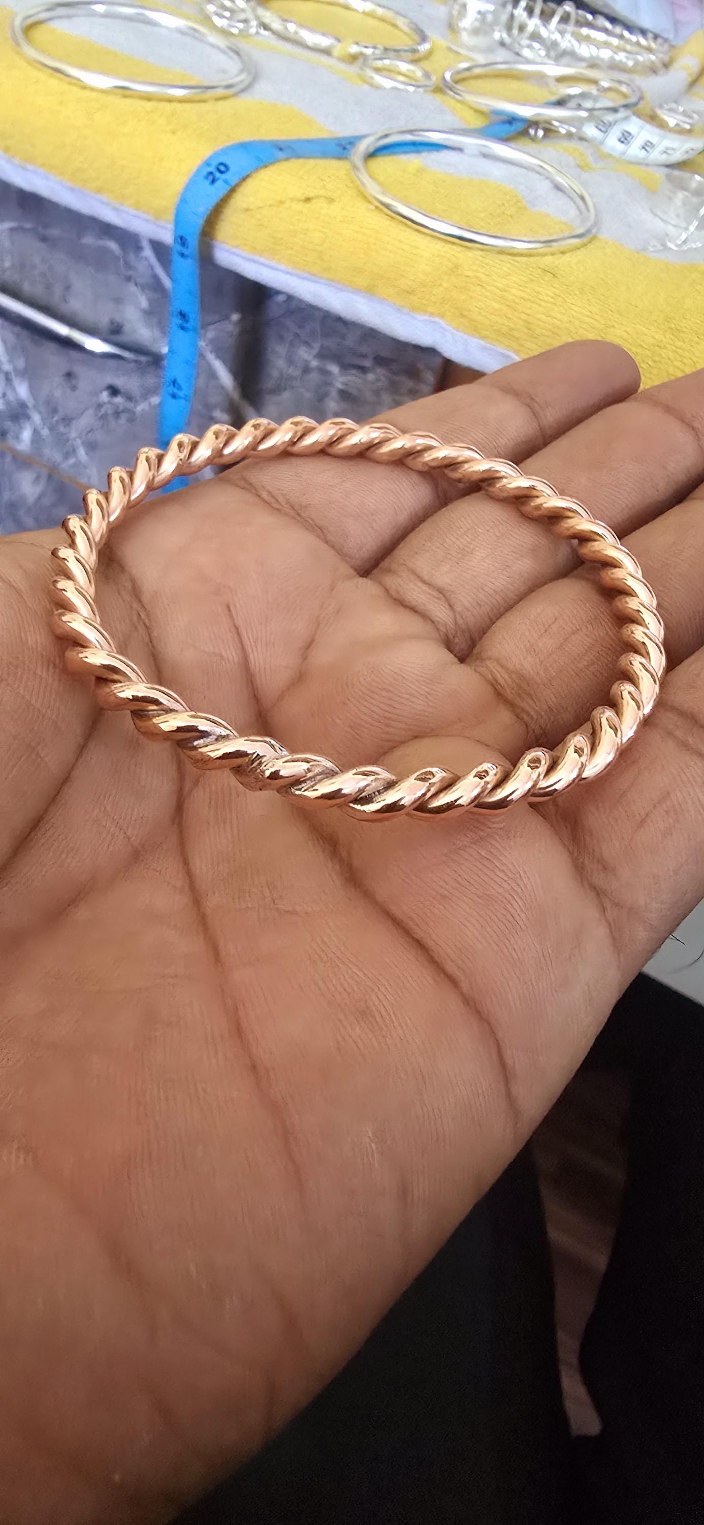 Tensor Copper Bracelet ,copper Stacking Twisted Bangle, Spiral Copper ...