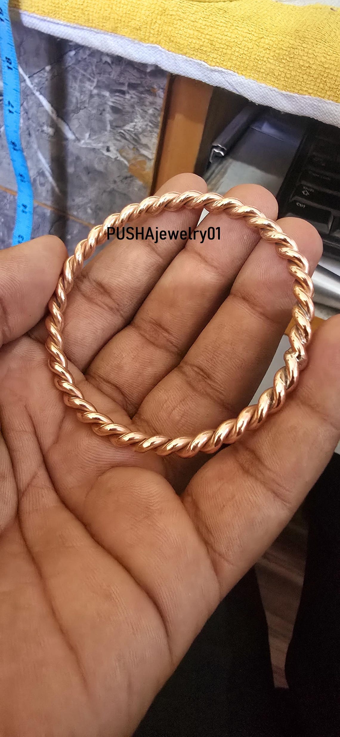 Tensor Copper Bracelet ,copper Stacking Twisted Bangle, Spiral Copper ...