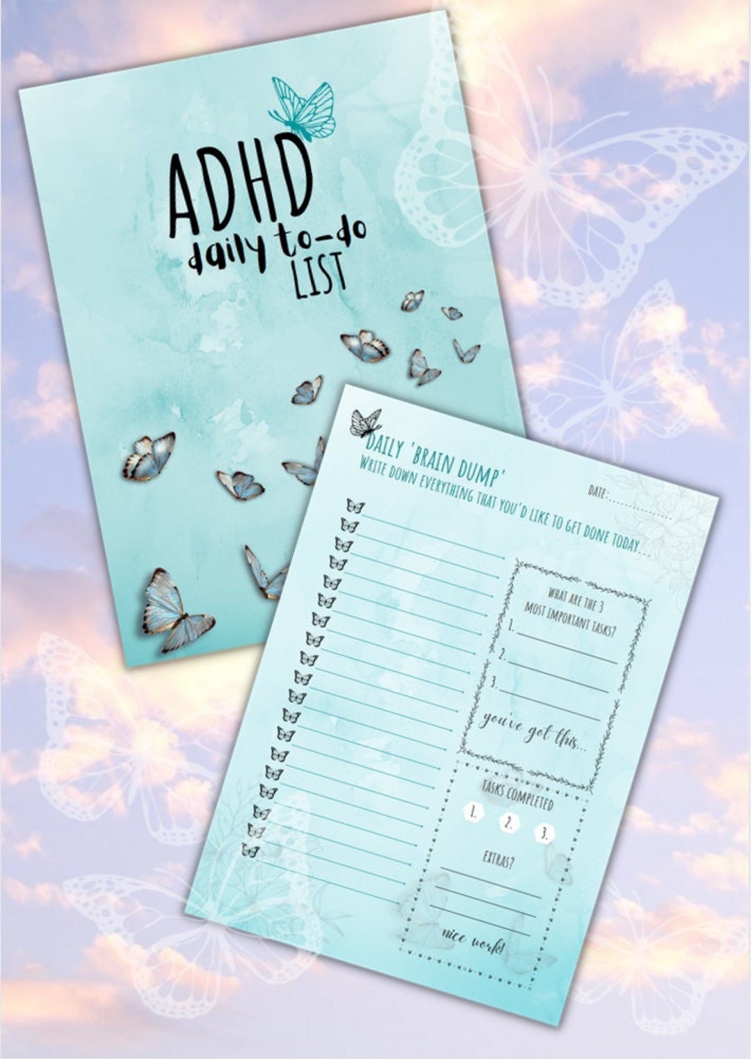 ADHD Daily To-do List Canva Template Editable - Etsy