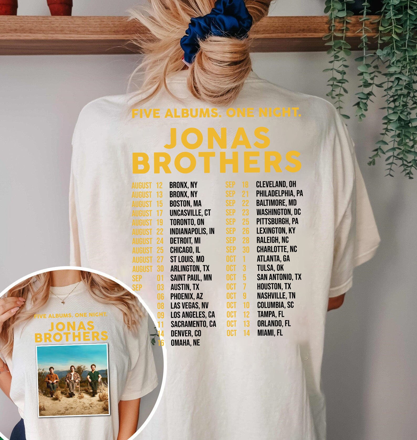 Jonas Brothers Five Albums One Night Tour 2023 Shirt, Jonas Brothers ...