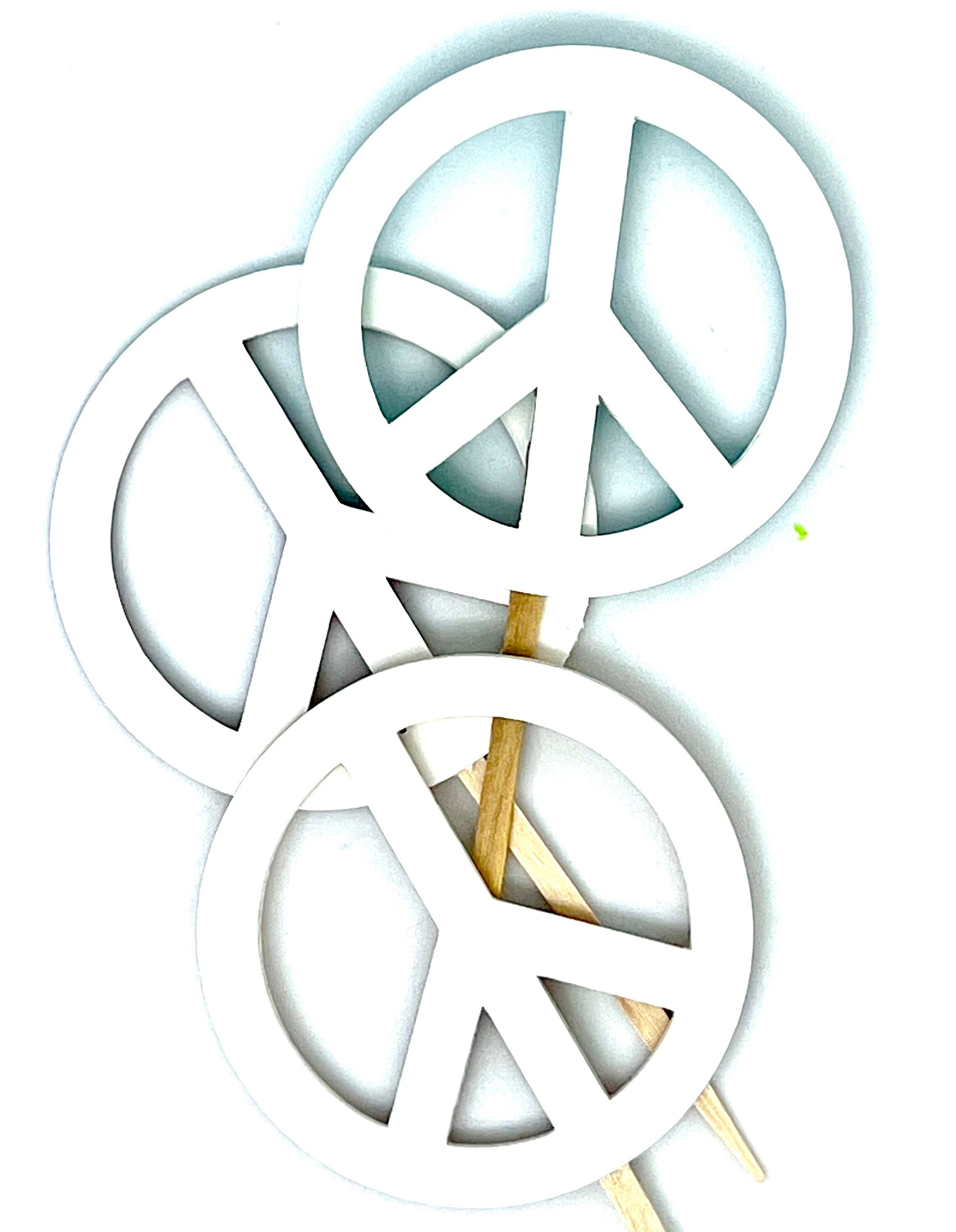 Peace Sign Cupcake Toppers, Groovy Cupcake Toppers - Etsy
