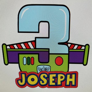 Toy Story Inspired Cake Topper, Customizable Age, Buzz Topper, 3-D ...