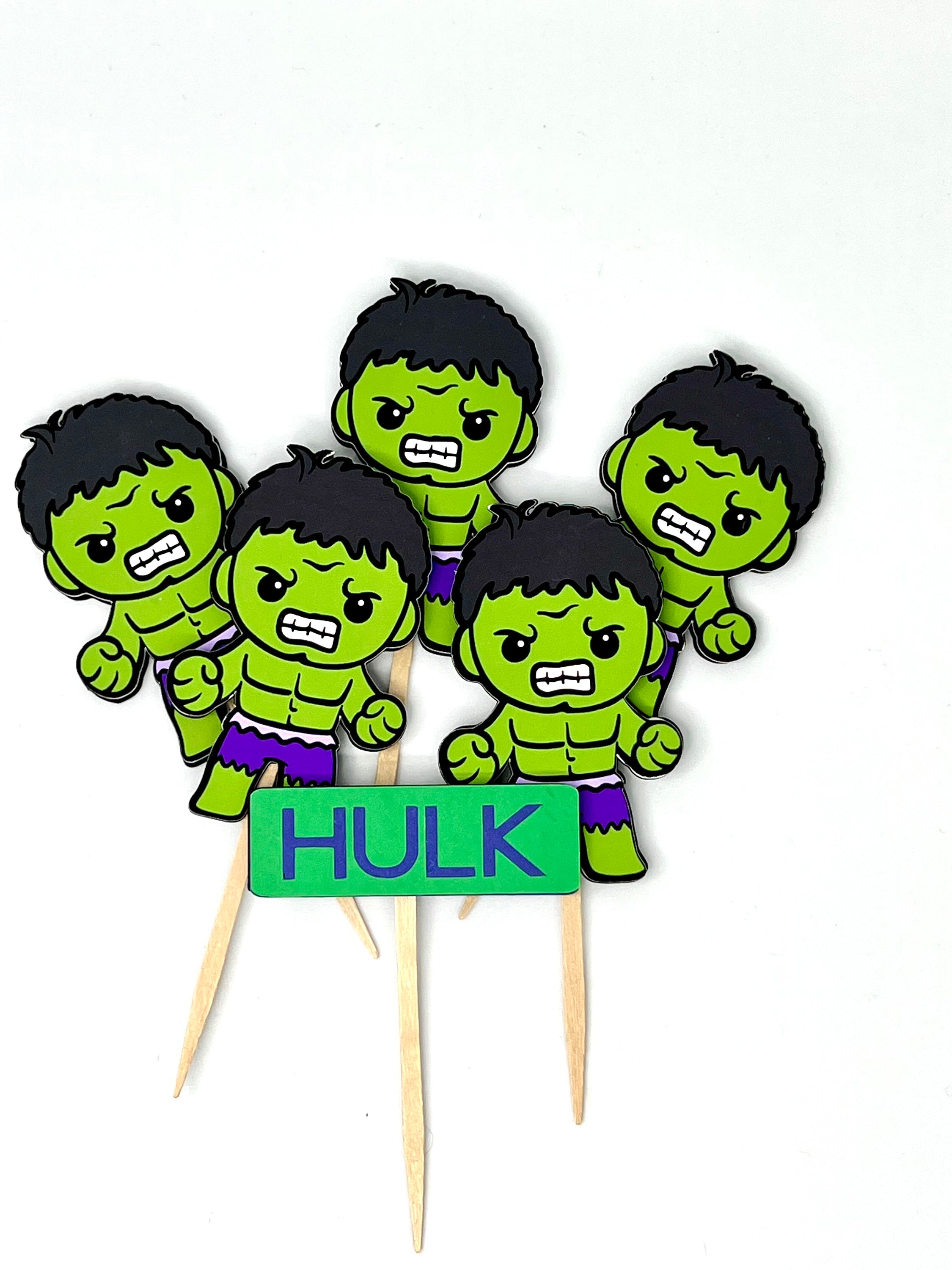 Incredible Hulk Cupcake Toppers, Hulk Toppers - Etsy