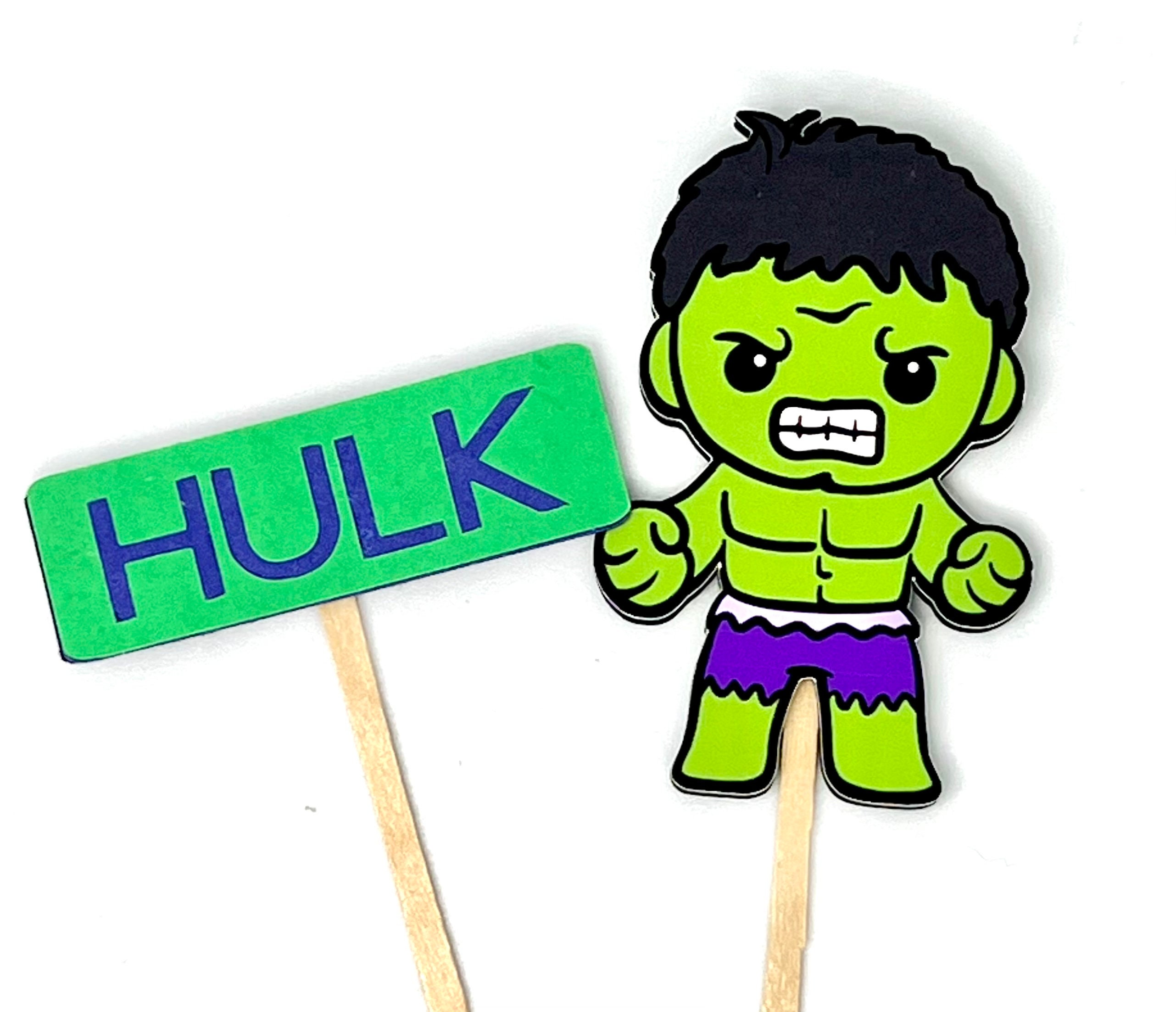 Incredible Hulk Cupcake Toppers, Hulk Toppers - Etsy