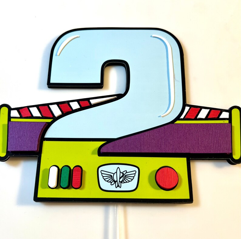 Toy Story Inspired Cake Topper, Customizable Age, Buzz Topper, 3-D ...
