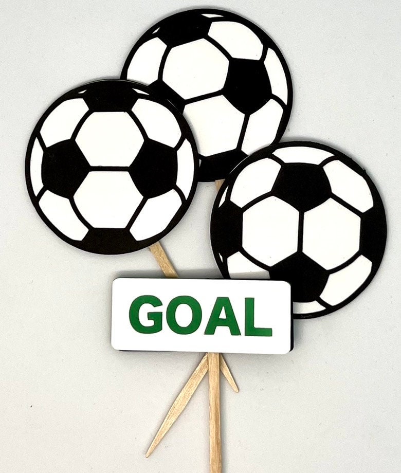 Soccer Ball Cupcake Toppers, Soccer Birthday - Etsy