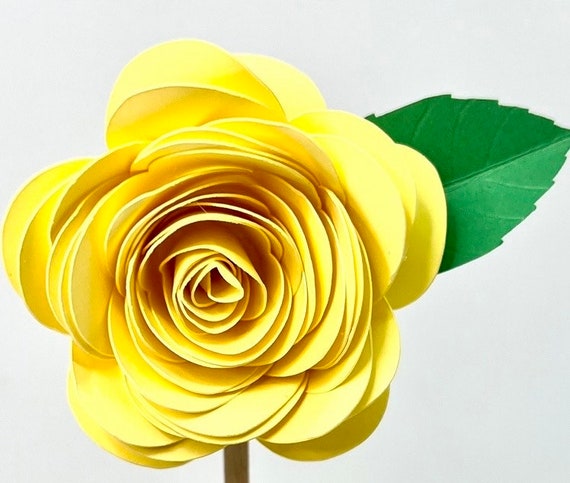 Rose Cupcake Toppers Yellow Rose Cupcake Toppers - Etsy