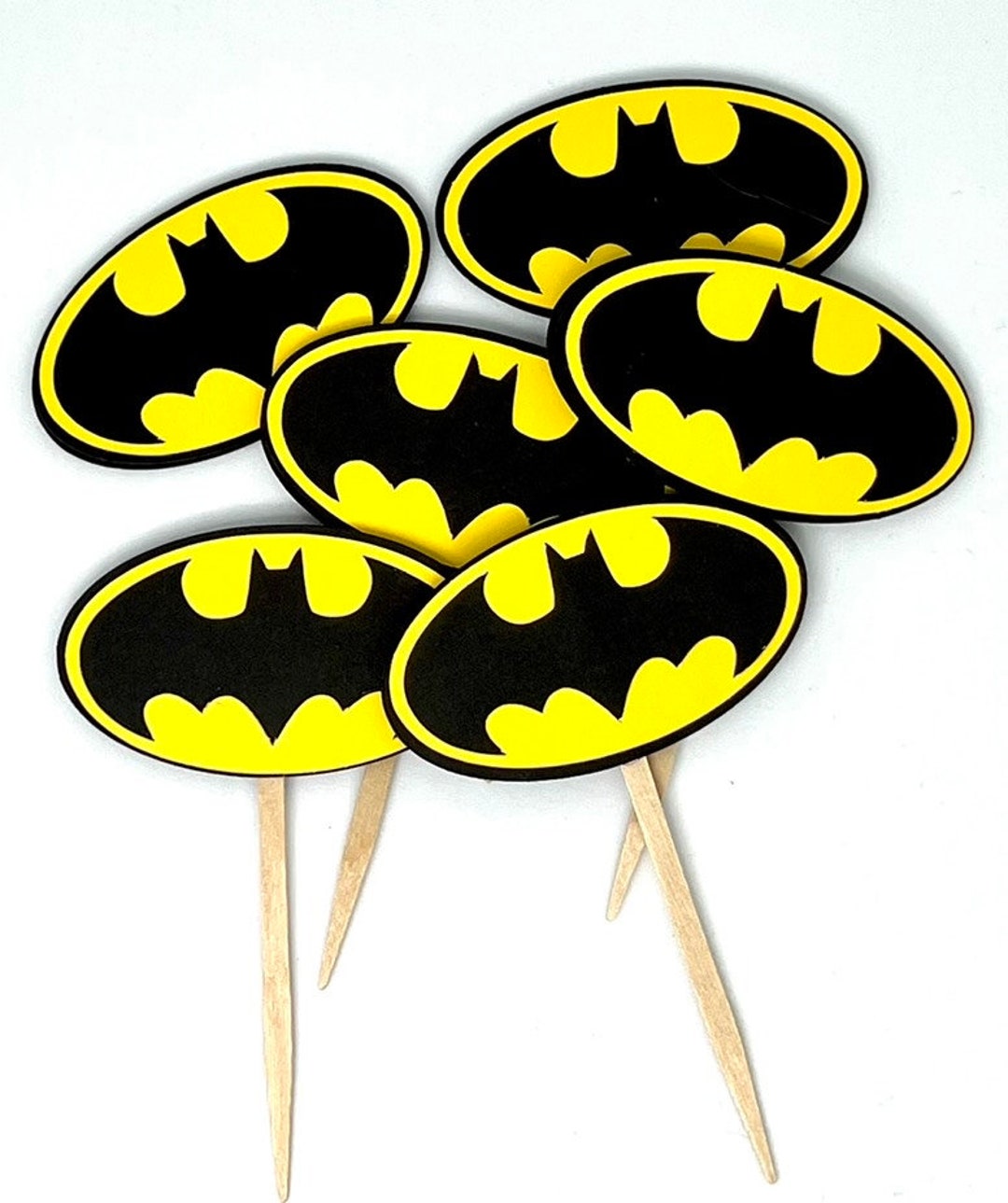 Batman Logo Cupcake Toppers, Birthday Cupcake Toppers - Etsy