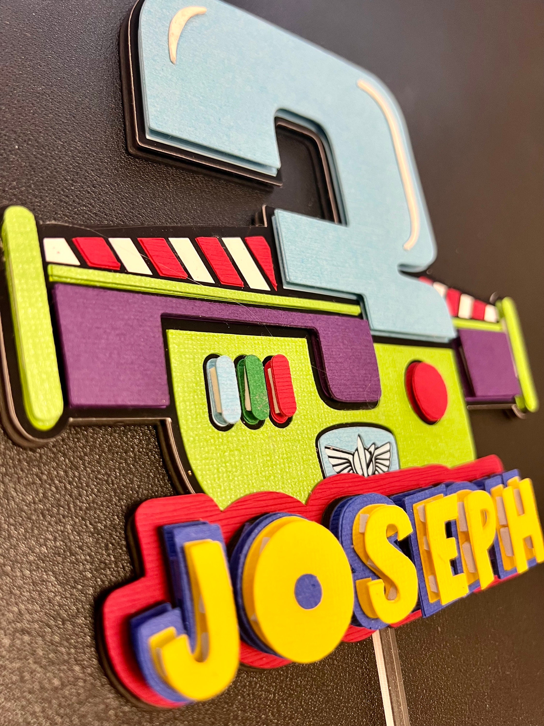 Toy Story Inspired Cake Topper, Customizable Age, Buzz Topper, 3-D ...