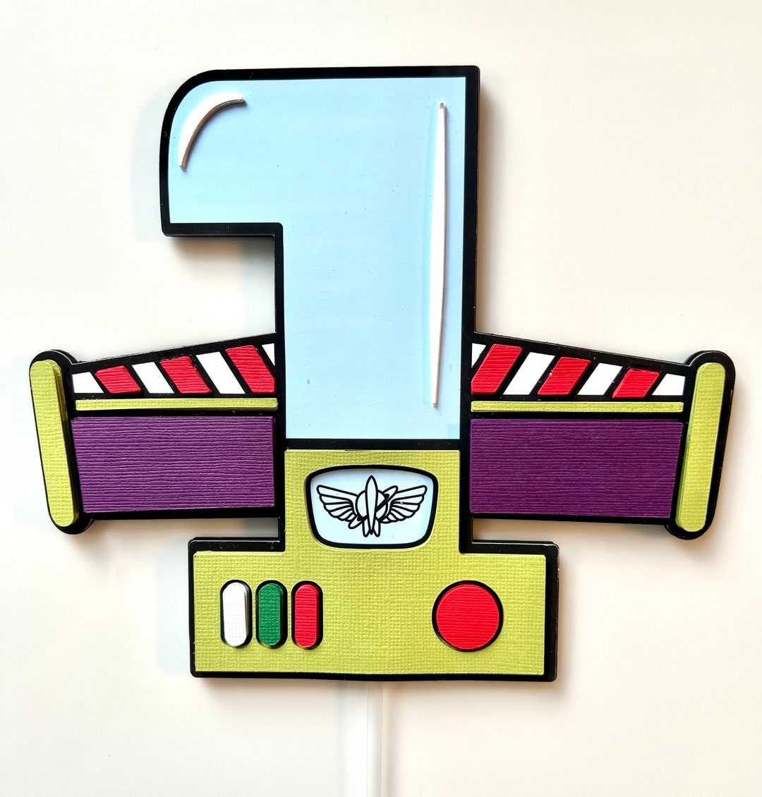 Toy Story Inspired Cake Topper, Customizable Age, Buzz Topper, 3-D ...
